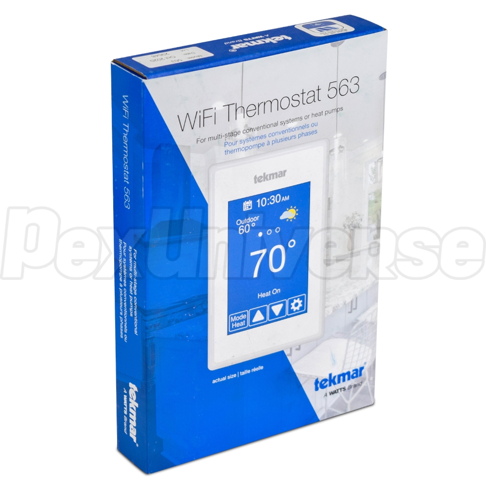 Tekmar 563 WiFi Thermostat, 2H/2C or Heat Pump 4H/2C - PexUniverse