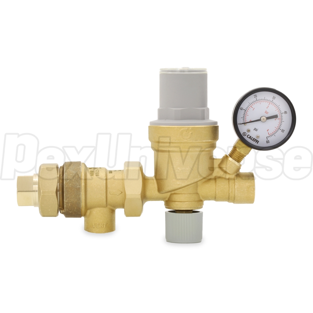 Caleffi 573012A, 1/2" FNPT Backflow Preventer & Fill Valve Combo w ...