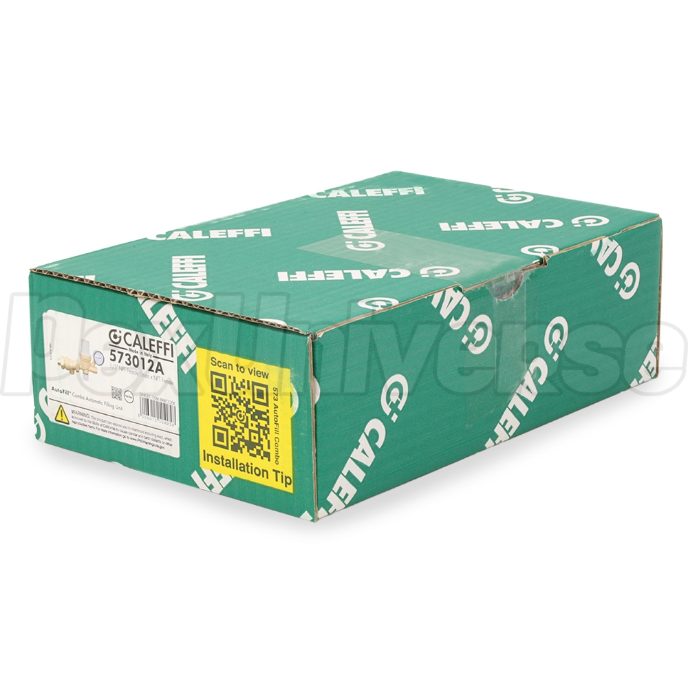 Caleffi 573012A, 1/2" FNPT Backflow Preventer & Fill Valve Combo w ...