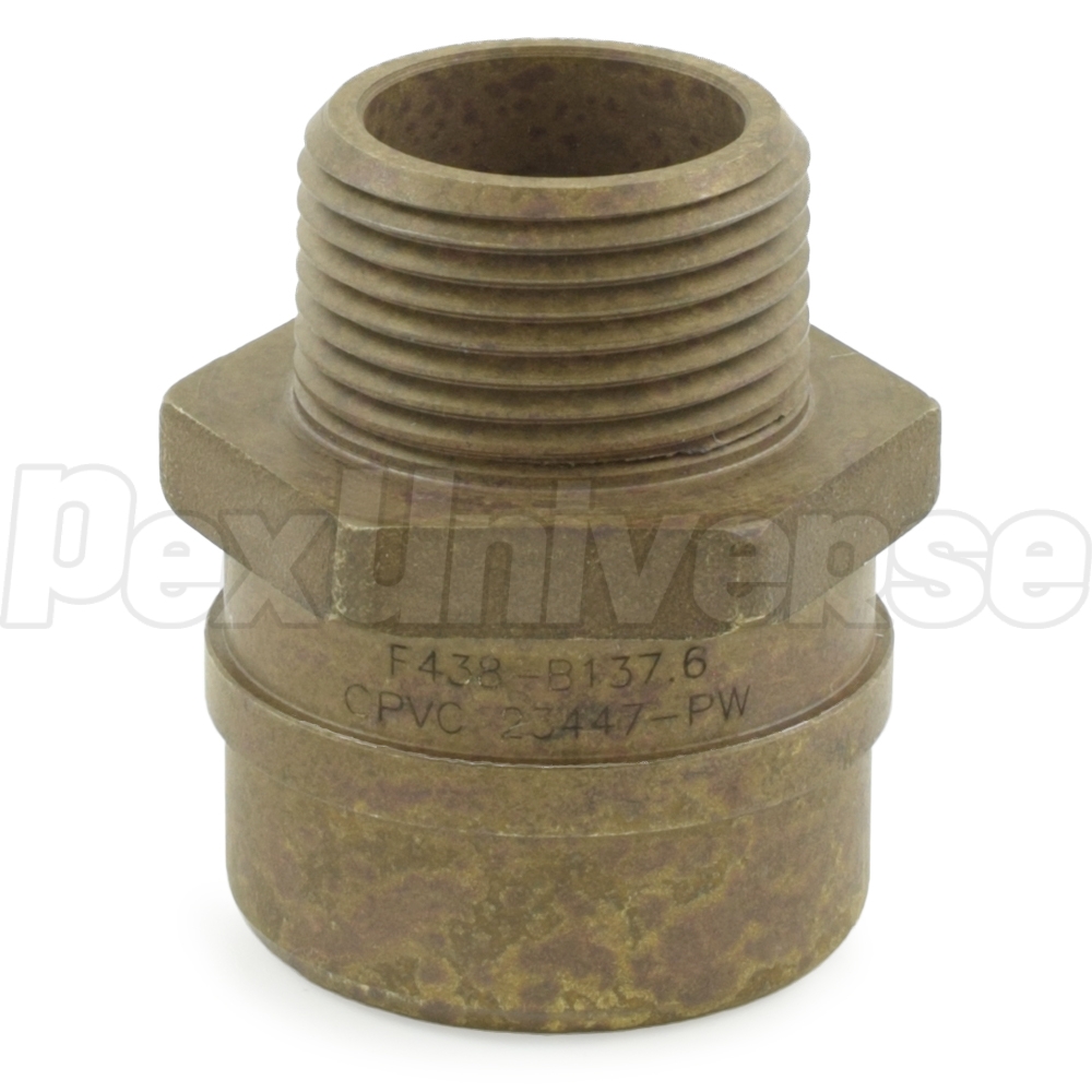 Sioux Chief, 646-PG4 1" MIP x 1" PVC Adapter Fitting, Copper - PexUniverse