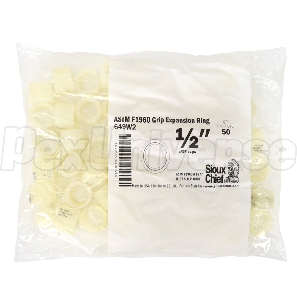Sioux Chief 649W2, 1/2" PEX-A Expansion Rings - PexUniverse