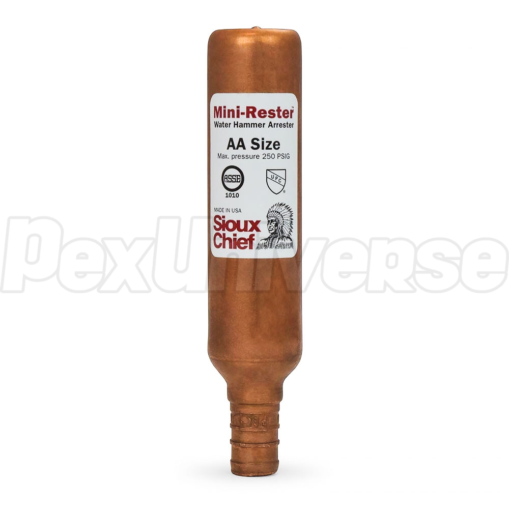 Sioux Chief 660-X2 Mini-Rester Water Hammer Arrestor, 1/2" PEX, Lead ...