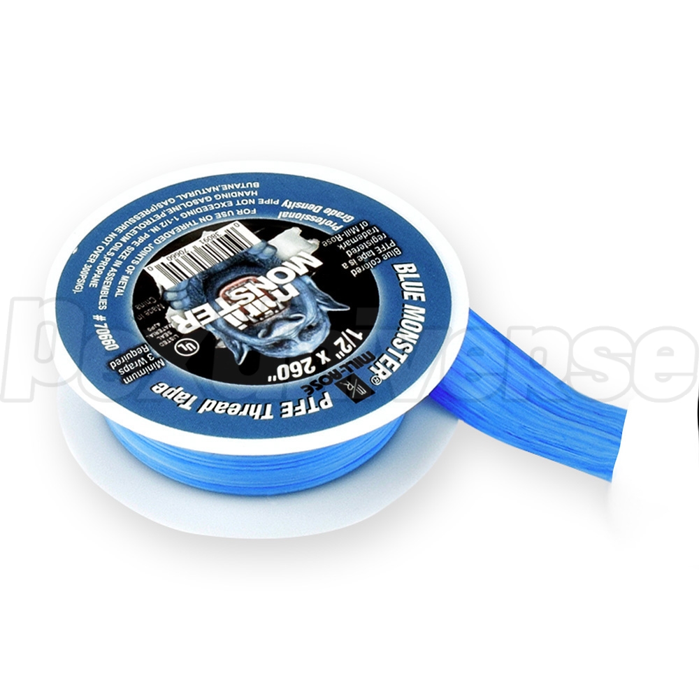 Mill-Rose 70660, Blue Monster PTFE Thread Seal Tape, 1/2" x 260"
