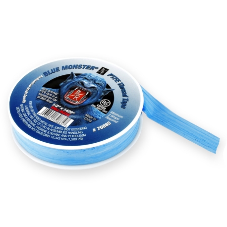 Mill-Rose 70885, Blue Monster PTFE Thread Seal Tape, 1/2" x 1429"
