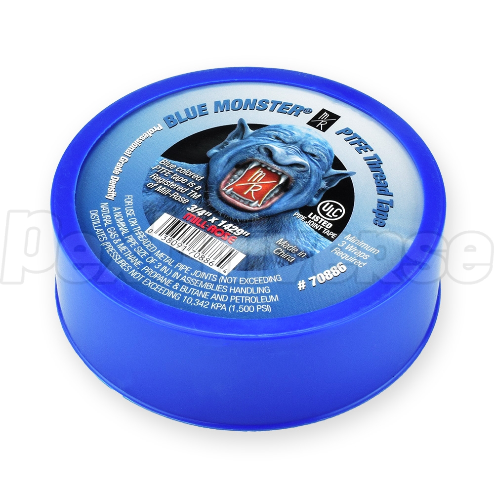Mill-Rose 70886, Blue Monster PTFE Thread Seal Tape, 3/4" x 1429"