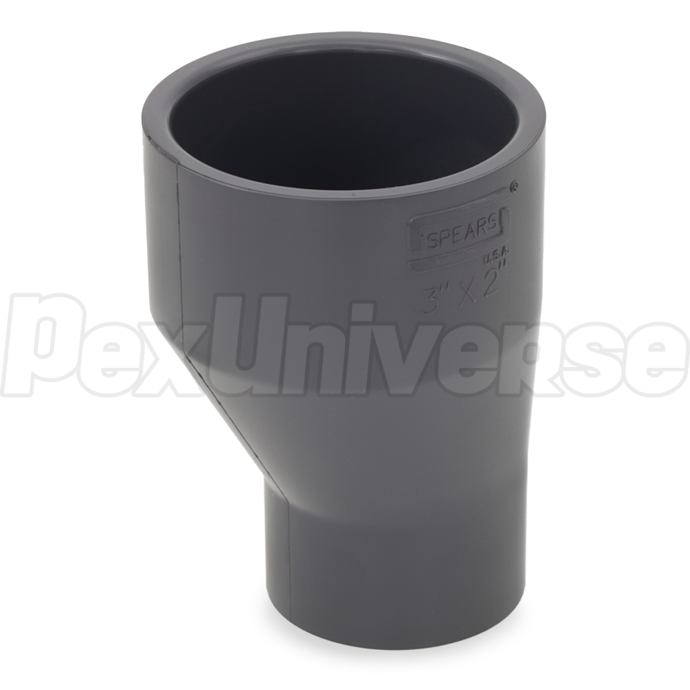 Spears 829-338E, 3" x 2" PVC (Sch. 80) Eccentric Reducing Coupling ...