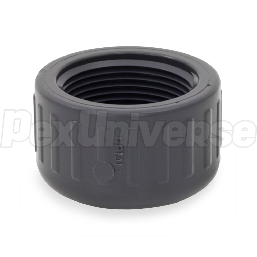 Spears 848-012, 1-1/4" PVC (Sch 80) FIP Threaded Cap Fitting - PexUniverse