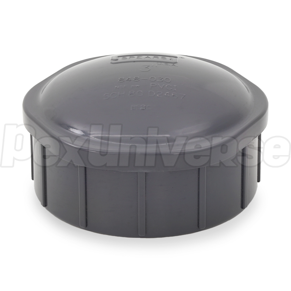 Spears 848-030, 3" PVC (Sch 80) FIP Threaded Cap Fitting - PexUniverse