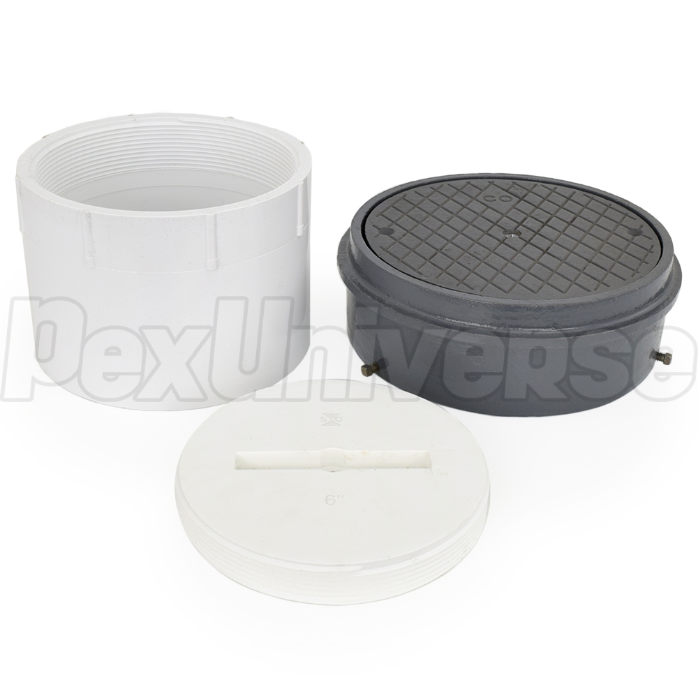 Sioux Chief 851-46i, Cleanout Assembly, Round, Cast Iron - PexUniverse