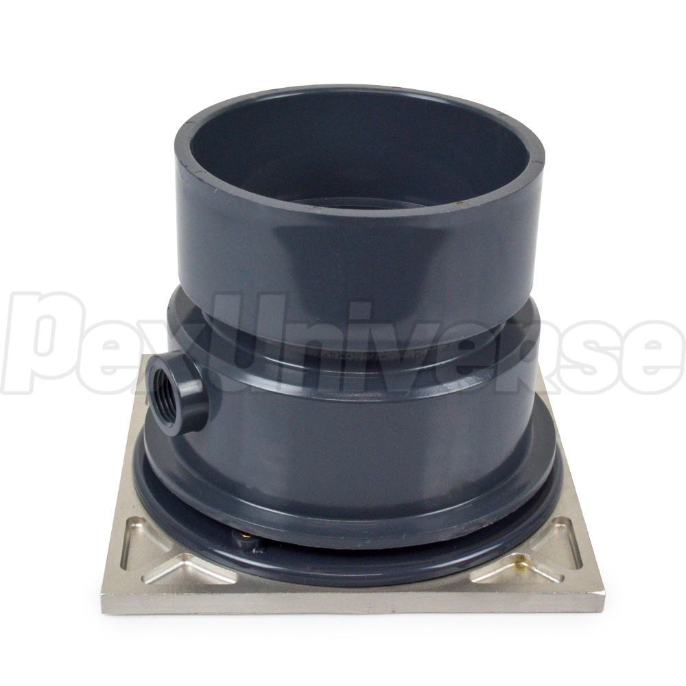 Sioux Chief 852-4PSQ, PVC Cleanout, Square, Stainless Steel - PexUniverse