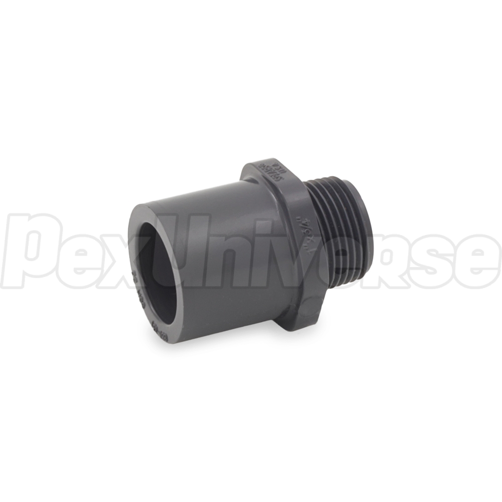 Spears 861-131, 1X3/4" PVC (Sch. 80) MIP Threaded x Spigot Adapter ...