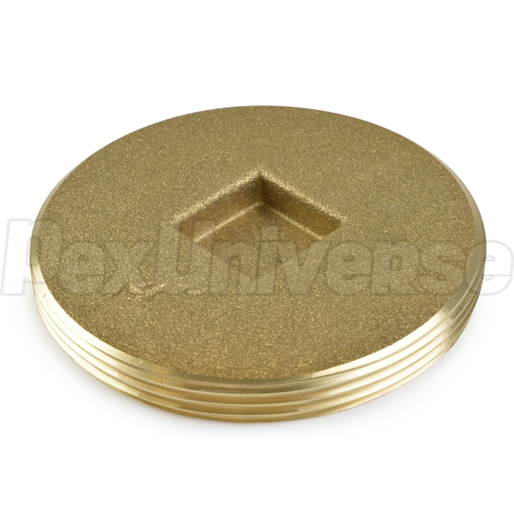 Sioux Chief 877-40, 4" MIP Brass Flush Cleanout Plug w/ Countersunk ...