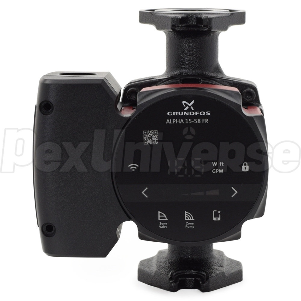 Grundfos ALPHA 15-58FR, Variable Speed Circulator Pump - PexUniverse