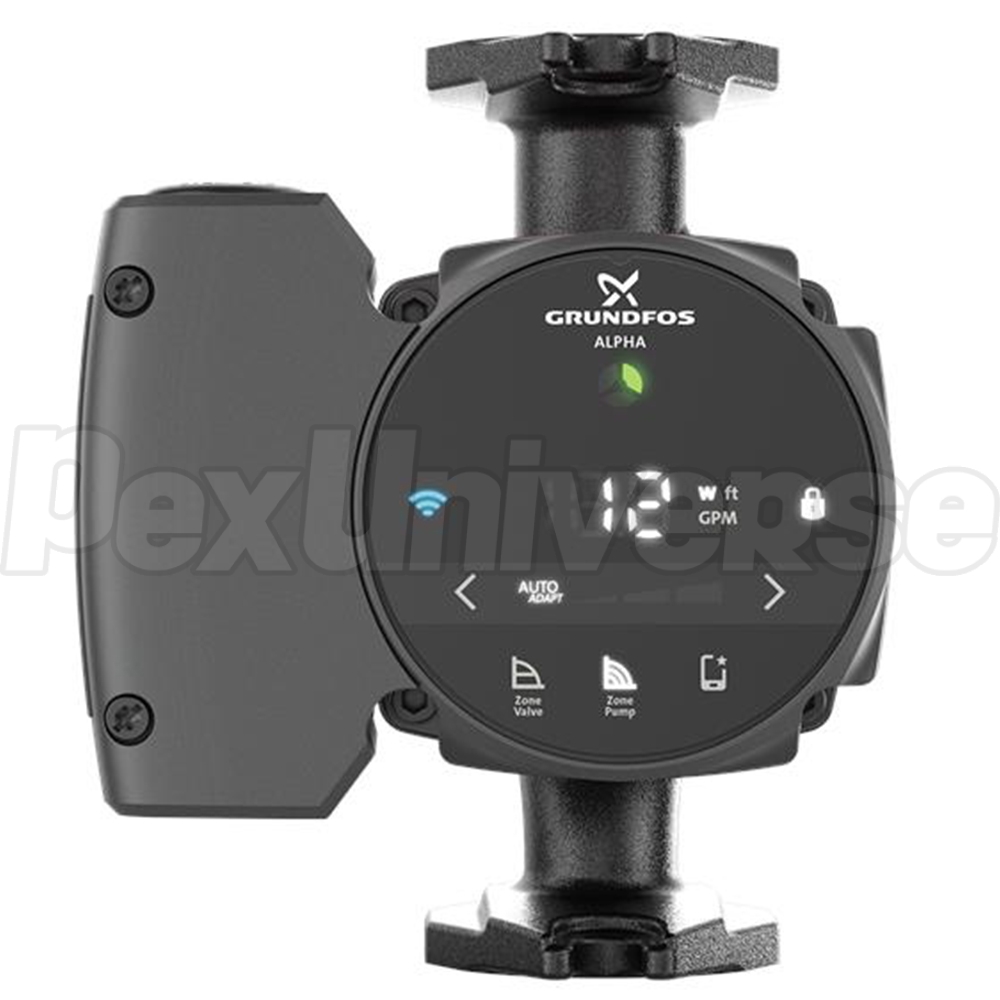 Grundfos ALPHA 15-58FR, Variable Speed Circulator Pump - PexUniverse