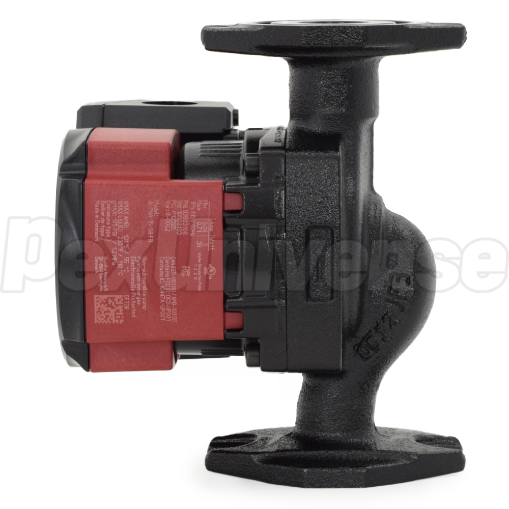 Grundfos ALPHA 15-58FR, Variable Speed Circulator Pump - PexUniverse