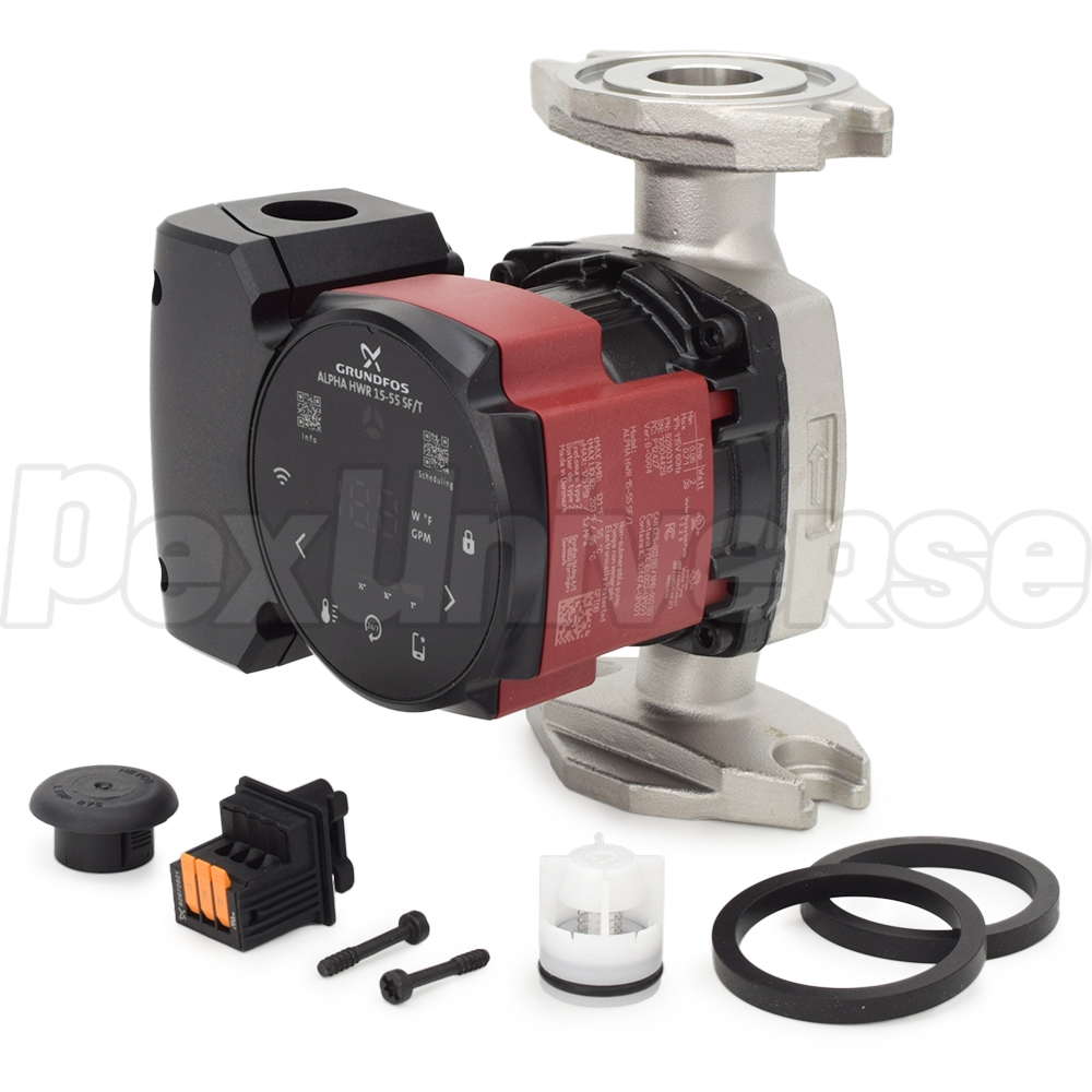 Grundfos ALPHA HWR 15-55 SF/T, Variable Speed Circulator Pump - PexUniverse