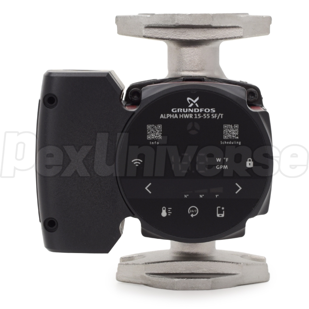 Grundfos ALPHA HWR 15-55 SF/T, Variable Speed Circulator Pump - PexUniverse