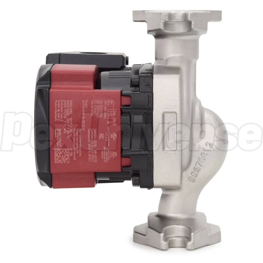 Grundfos ALPHA HWR 15-55 SF/T, Variable Speed Circulator Pump - PexUniverse