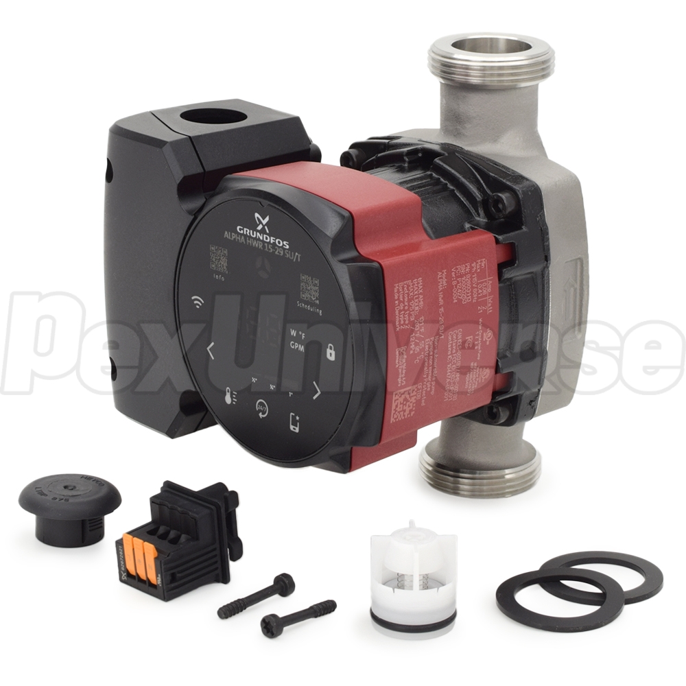Grundfos ALPHA HWR 15-29 SU/T, Variable Speed Circulator Pump - PexUniverse