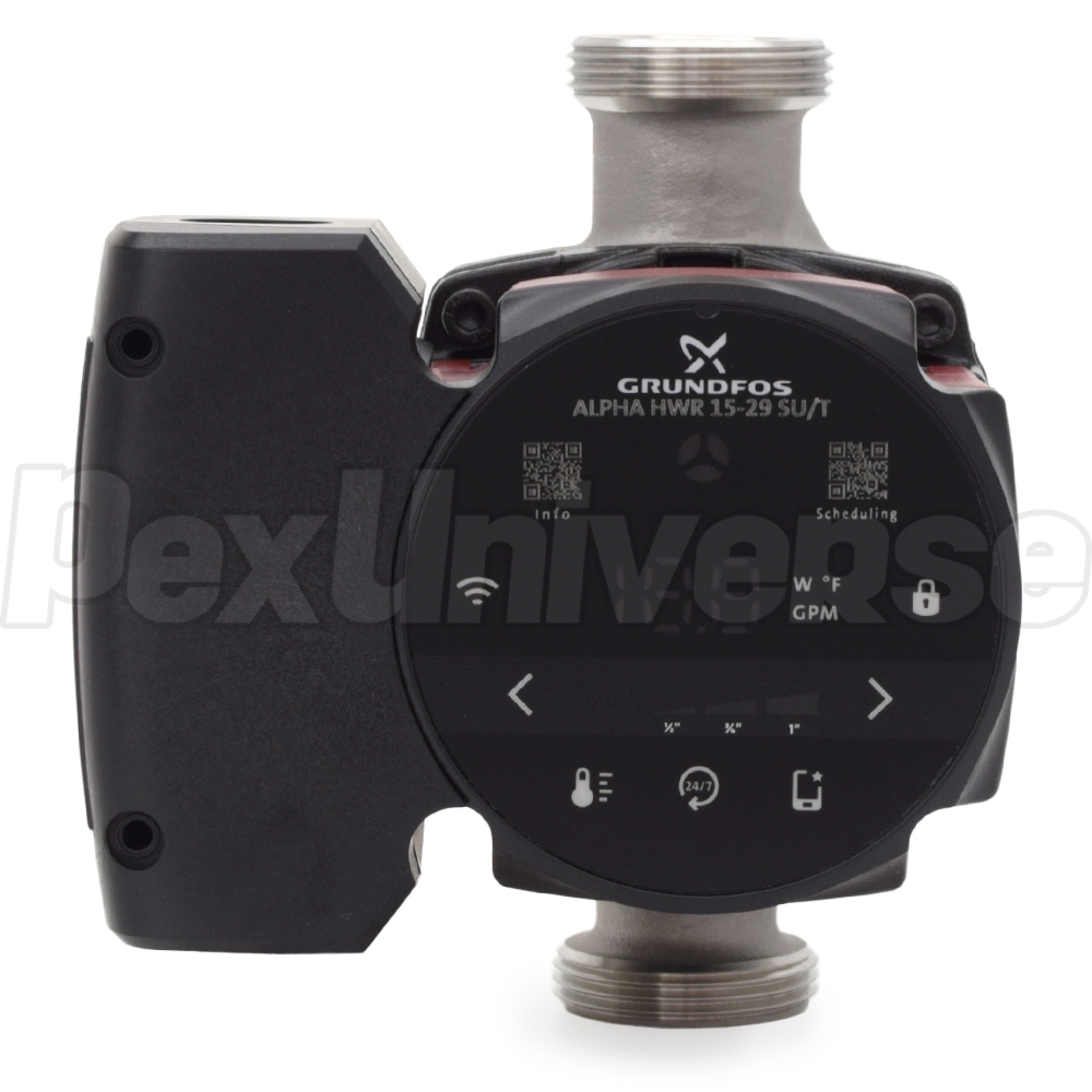 Grundfos ALPHA HWR 15-29 SU/T, Variable Speed Circulator Pump - PexUniverse