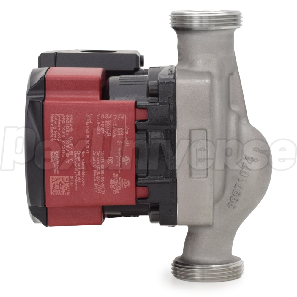Grundfos ALPHA HWR 15-29 SU/T, Variable Speed Circulator Pump - PexUniverse