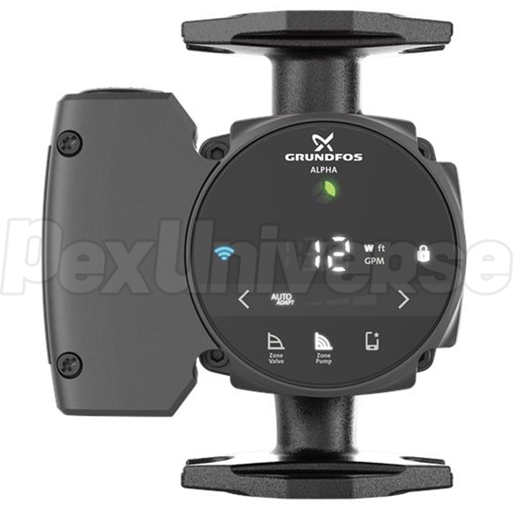 Grundfos ALPHA 15-58F, Variable Speed Circulator Pump - PexUniverse