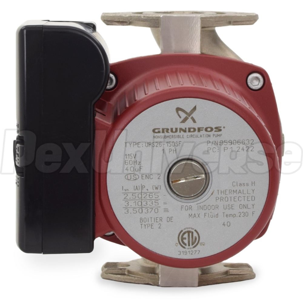 Grundfos UPS26-150SF, Stainless Steel 3-Speed Circulator Pump , 115V - PexUniverse
