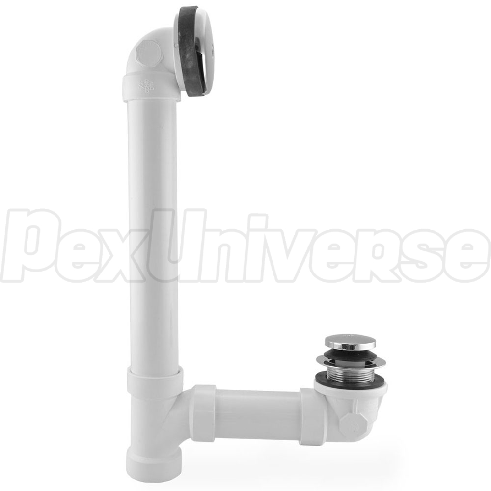 Pop Up (Toe Touch) Bath Tub Drain Waste Full Kit, PVC - PexUniverse