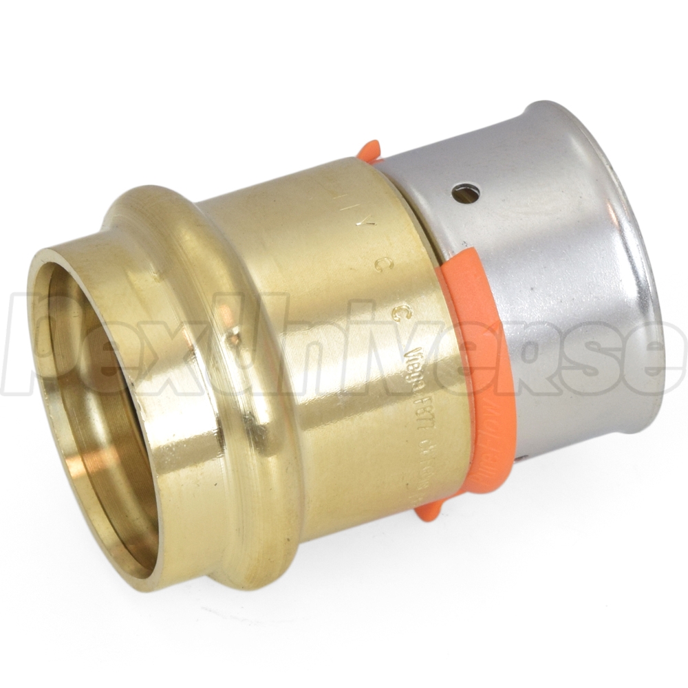 Viega 99660, PureFlow 1" PEX Press x 1" ProPress Adapter Fitting Bronze ...