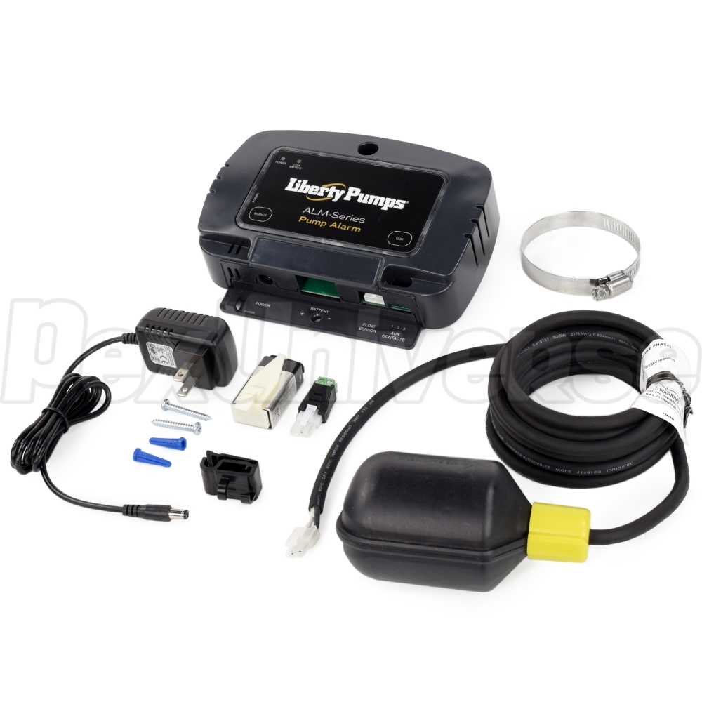 Liberty ALM-2-1, Indoor High Water Level Alarm w/ 10ft Float Switch ...