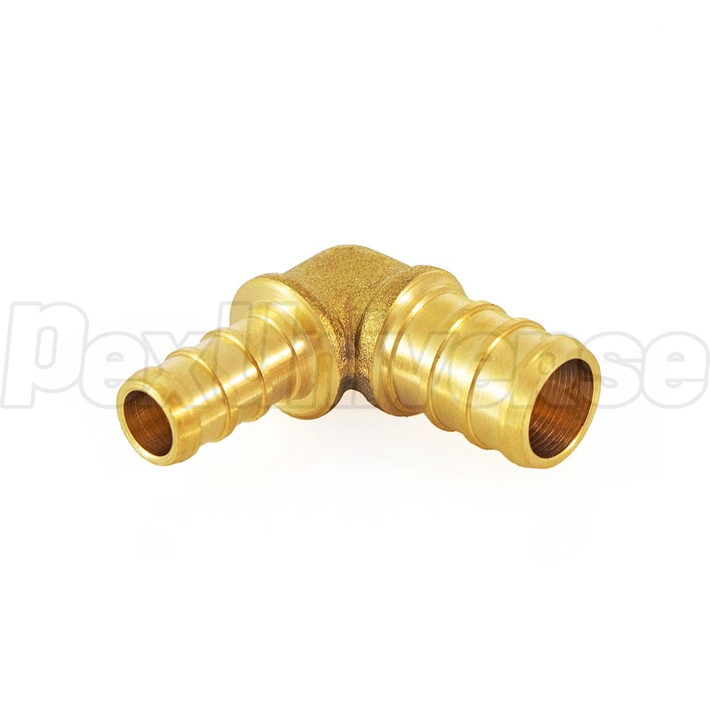 1/2" x 3/8" Reducing PEX Elbow, PEX Crimp Brass Fitting - PexUniverse