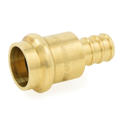 1/2" Copper Press x 1/2" PEX (Crimp Style) Adapter - PexUniverse
