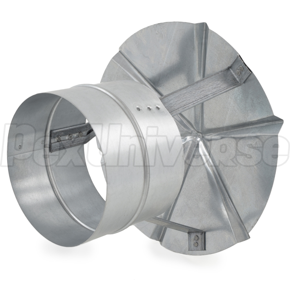 7" Galvanized Rain/Shanty Cap, 24 GA - PexUviverse