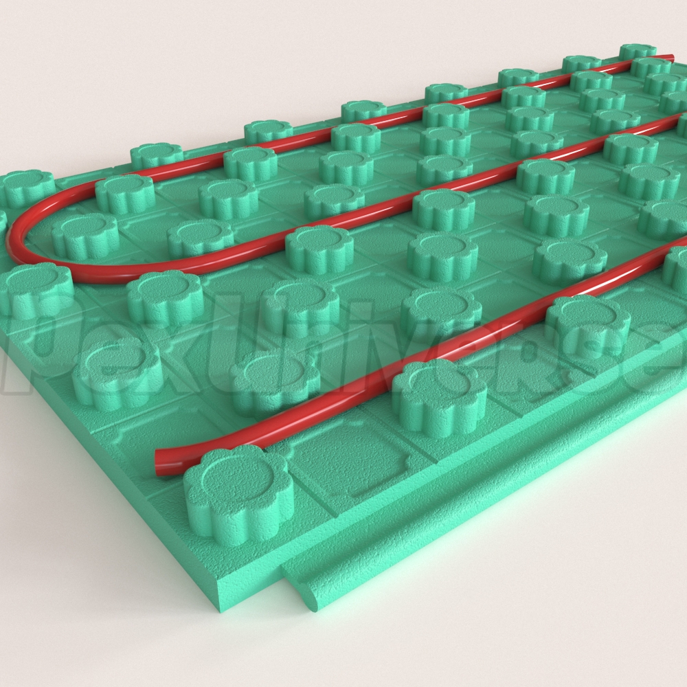 Crete-Heat CH1-25, 1" Foam Board Insulation for PEX Radiant Heat ...