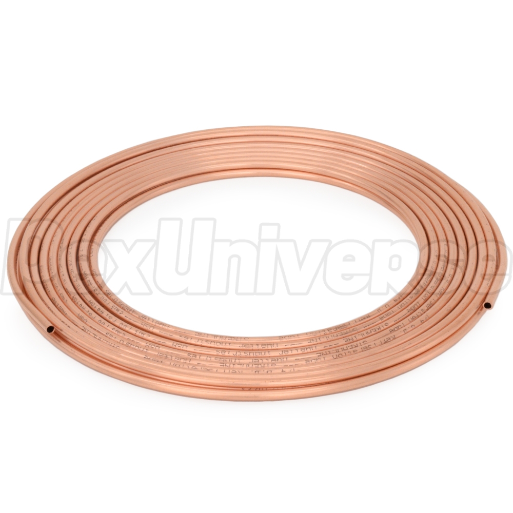 1/4" OD x 50ft ACR Refrigeration Soft Copper Tubing Coil - PexUniverse