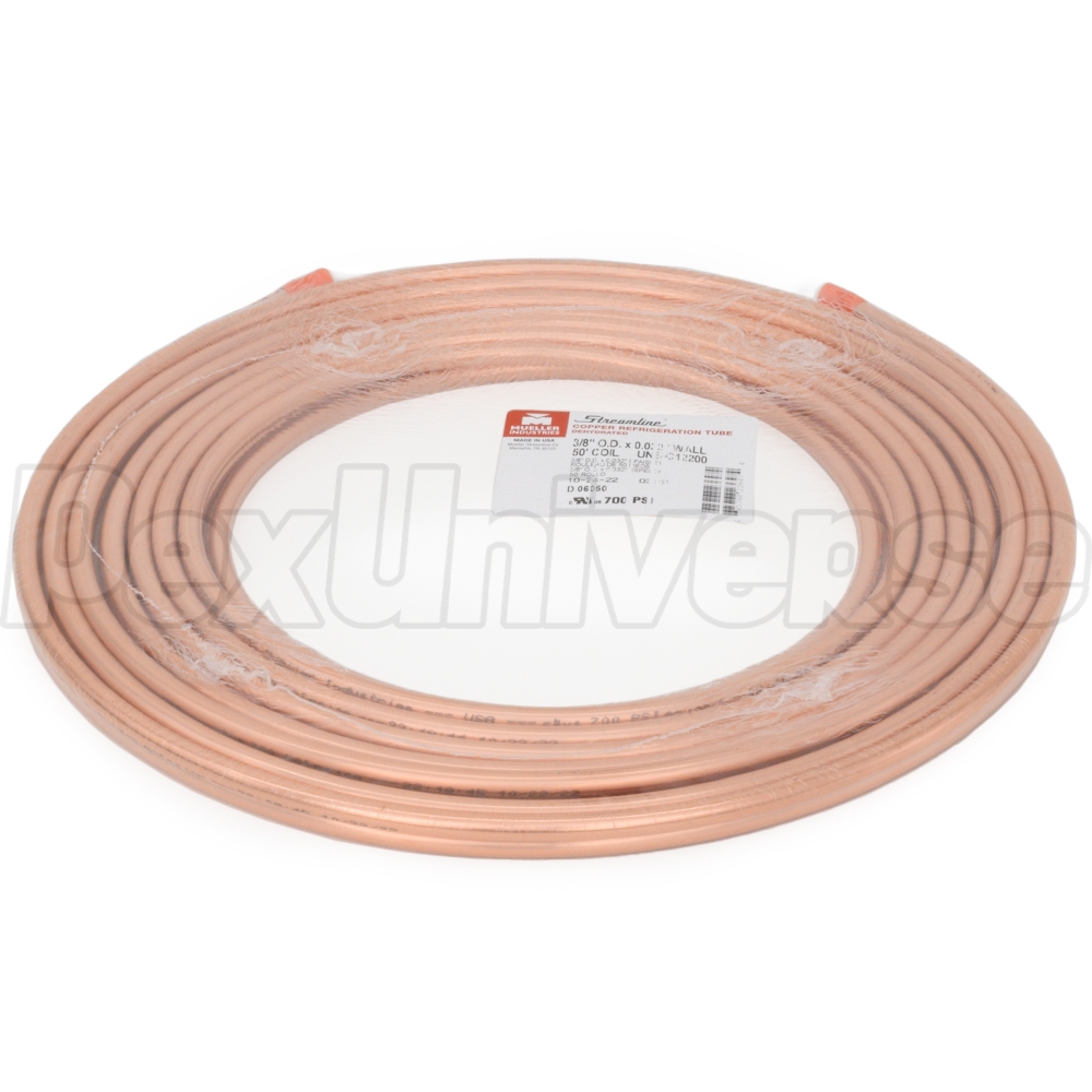 3/8" OD x 50ft ACR Refrigeration Soft Copper Tubing Coil - PexUniverse