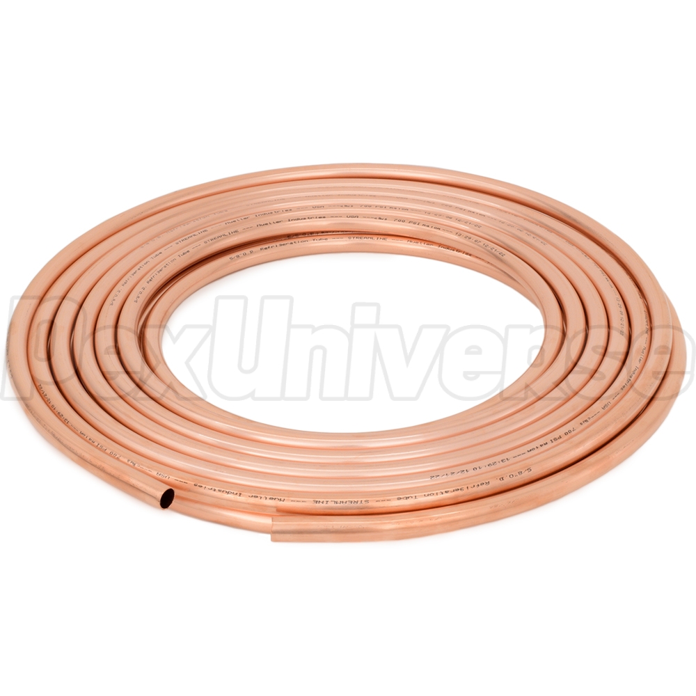 5/8" OD x 50ft ACR Refrigeration Soft Copper Tubing Coil - PexUniverse