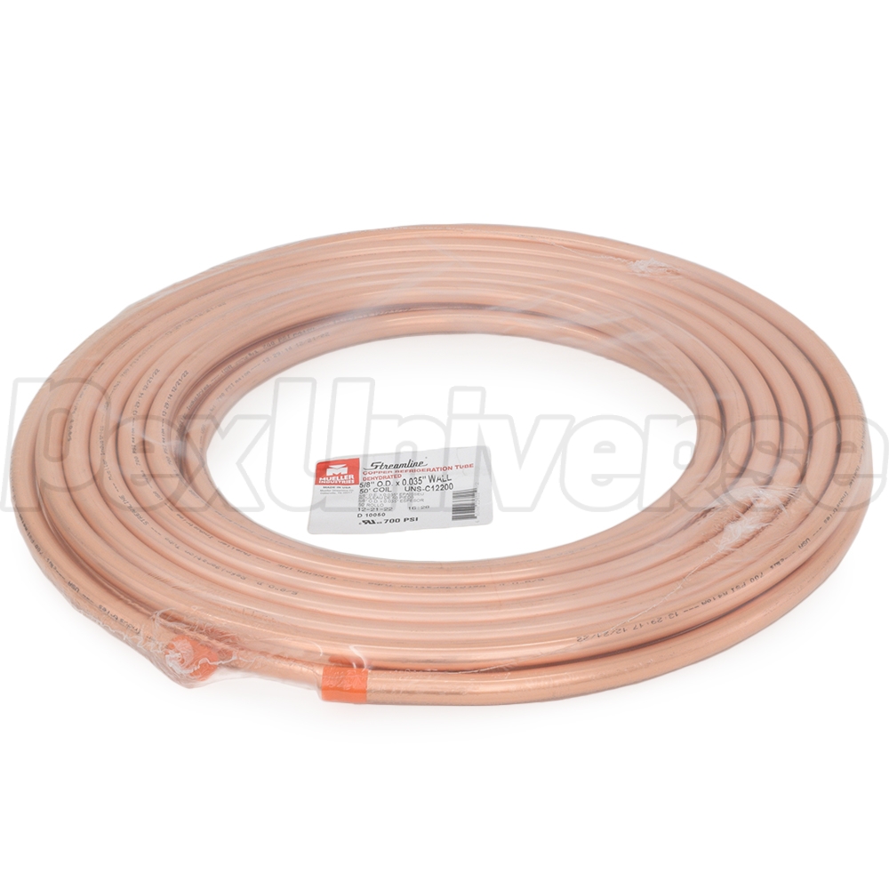 5/8" OD x 50ft ACR Refrigeration Soft Copper Tubing Coil - PexUniverse