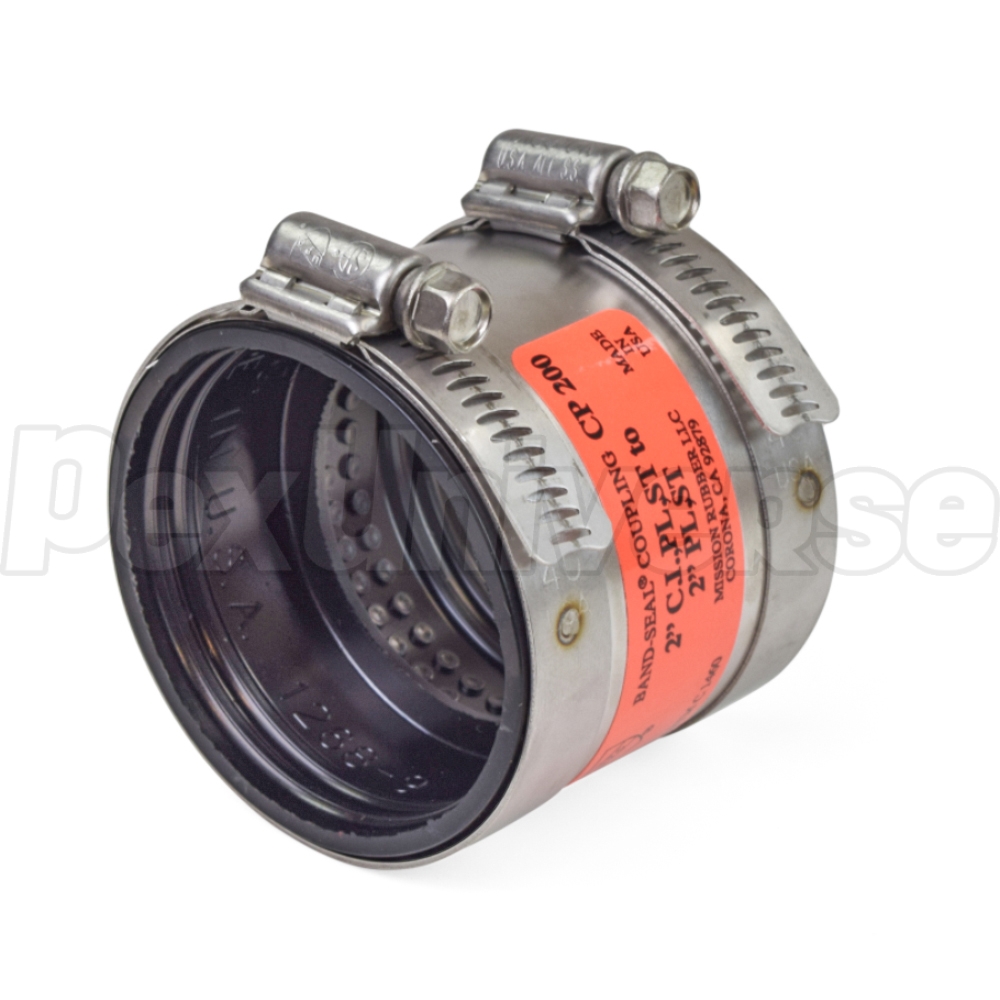 Mission CP200 Coupling, 2" No-Hub Cast Iron/Extra-Heavy CI/Plastic ...