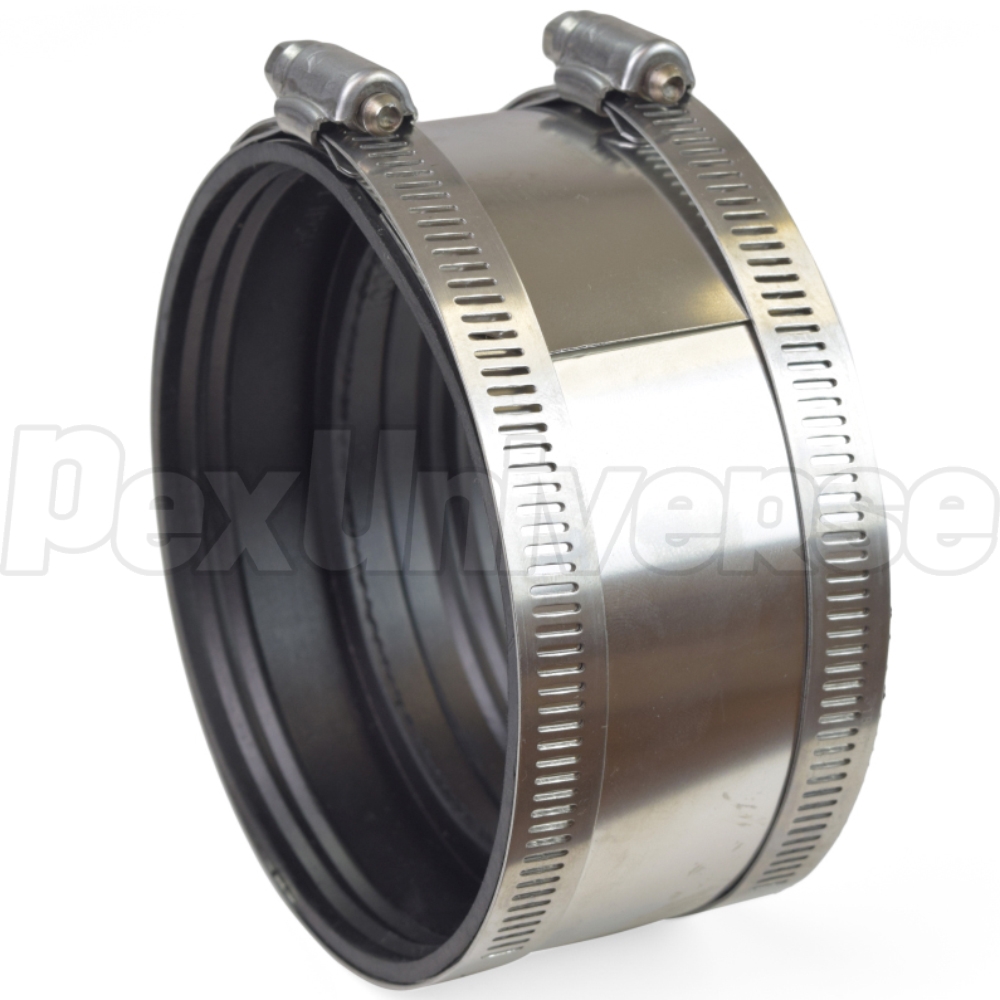 Mission CP44 Coupling, 4" No-Hub Cast Iron x 4" Extra Heavy CI/Plastic ...