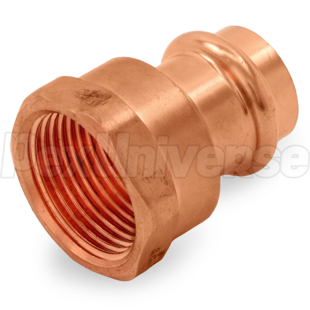 3/4" Press Copper x 1" Female NPT Threaded Adapter Fitting - PexUniverse