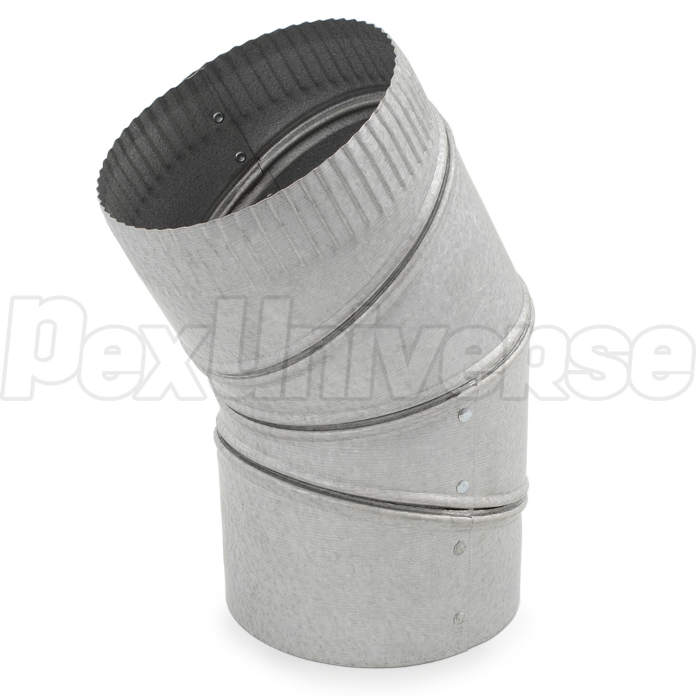 5" Galvanized 90° Adjustable Elbow, 24 GA - PexUviverse
