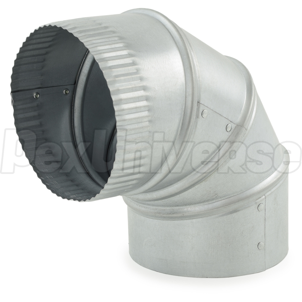 5" Galvanized 90° Adjustable Elbow, 26 GA - PexUviverse