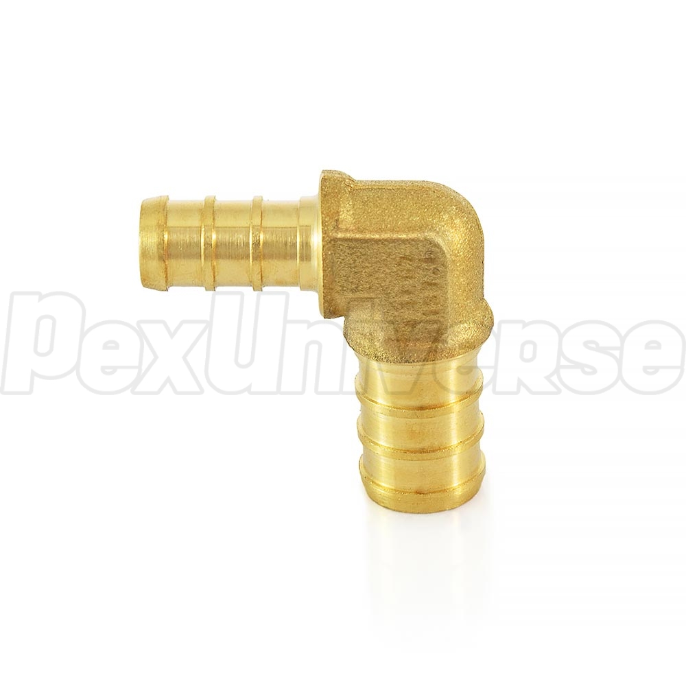 1/2" x 3/8" PEX Reducing Elbow Fitting, Lead-Free Brass - PexUniverse.com