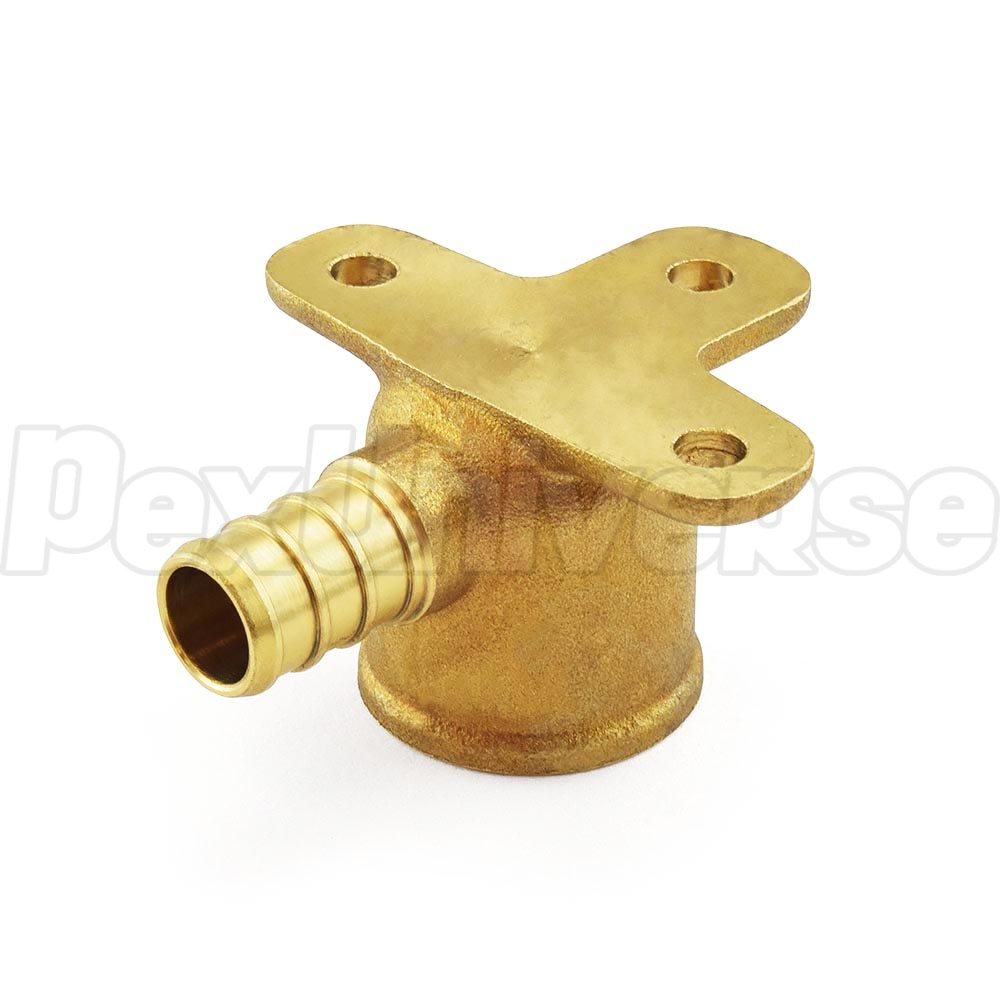1/2" PEX x 1/2" Female Threaded Drop Ear Elbow, Lead-Free Crimp Fitting ...