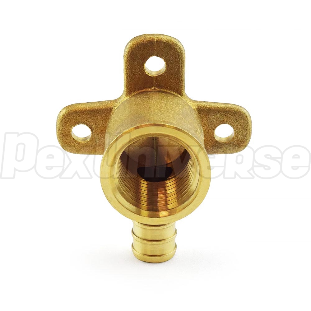 1/2" PEX x 1/2" Female Threaded Drop Ear Elbow, Lead-Free Crimp Fitting ...