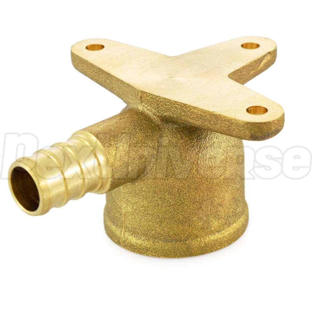1/2" PEX x 3/4" Female Threaded Drop Ear Elbow, Lead-Free Brass Crimp ...