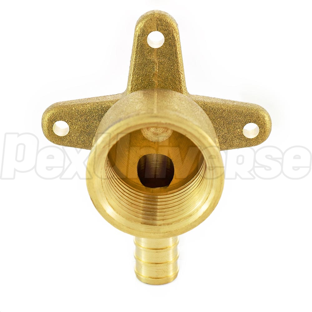1/2" PEX x 3/4" Female Threaded Drop Ear Elbow, Lead-Free Brass Crimp ...