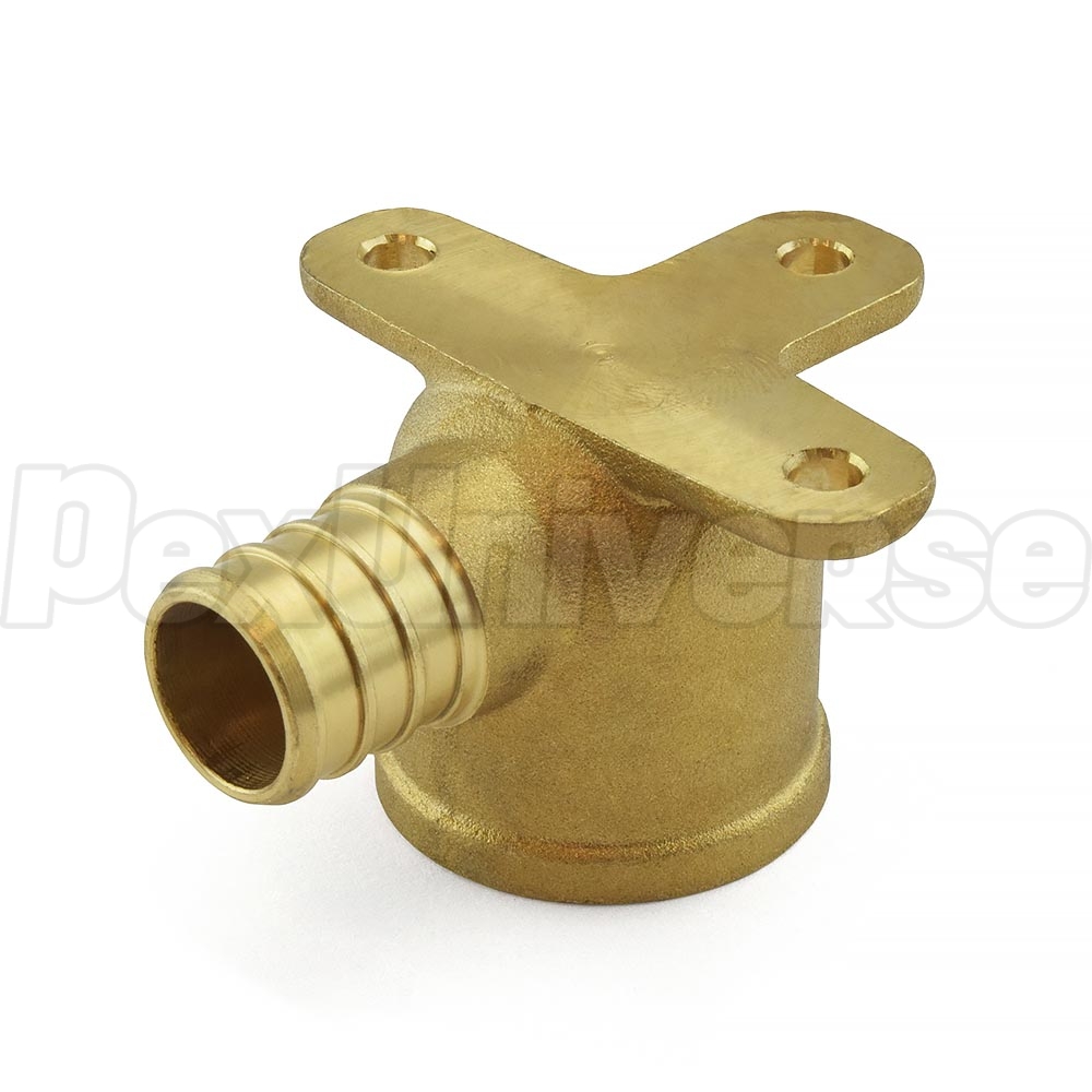 3/4" PEX x 3/4" Female Threaded Drop Ear Elbow, Crimp Lead-Free PEX ...