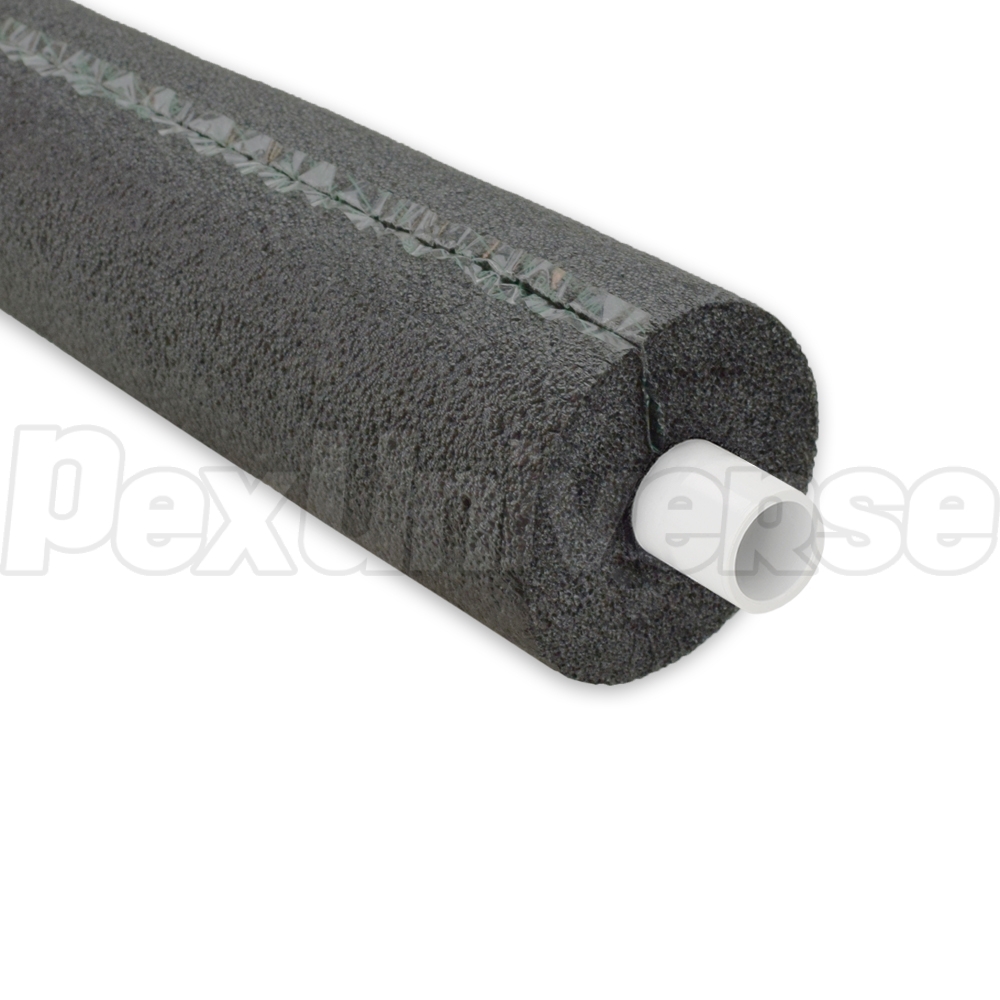 5/8" ID x 1" Wall, Self-Sealing Foam Pipe Insulation, 6 ft - PexUniverse